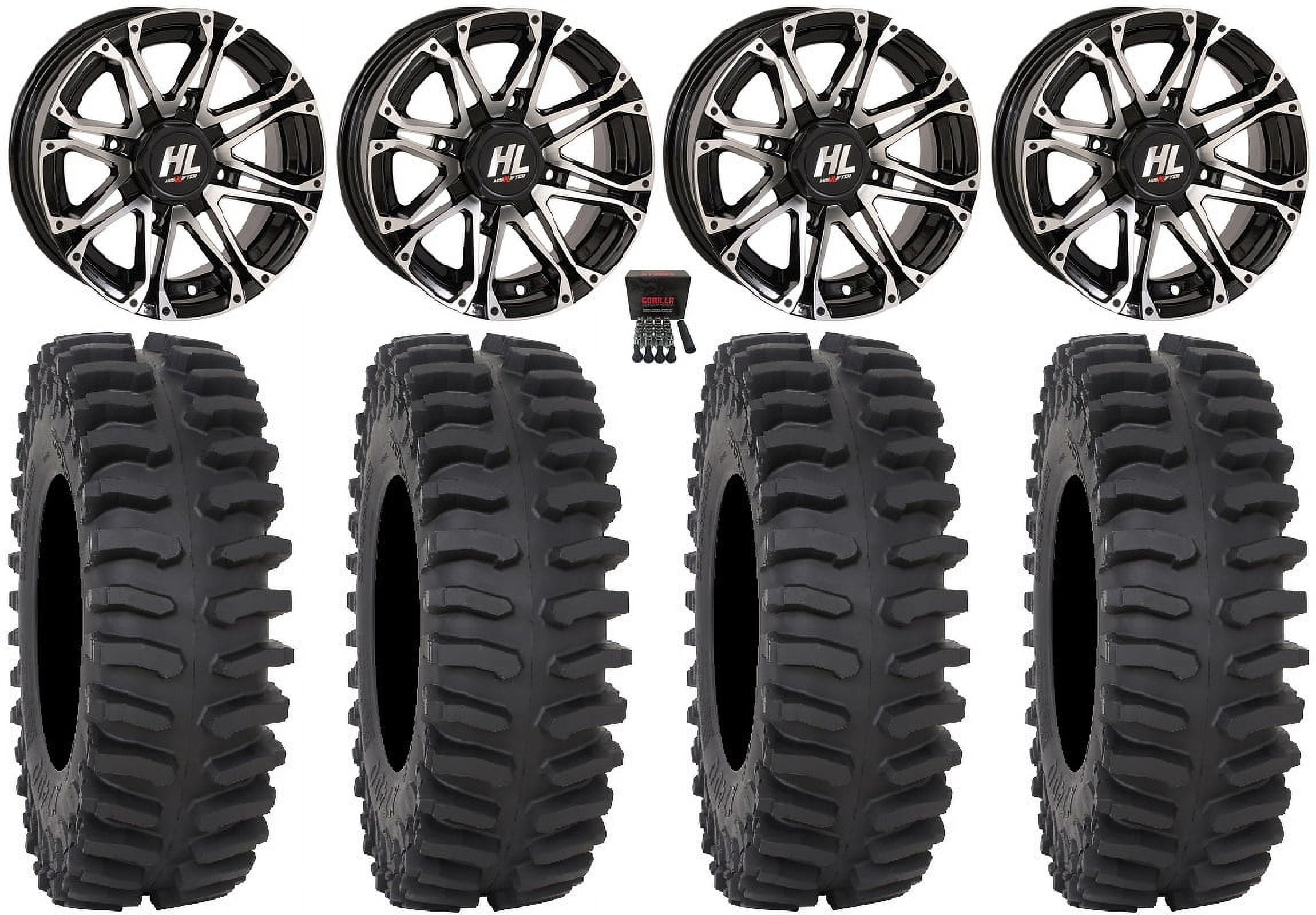 High Lifter HL3 14" Wheels Machined 30" XT400 Tires Yamaha Viking ...