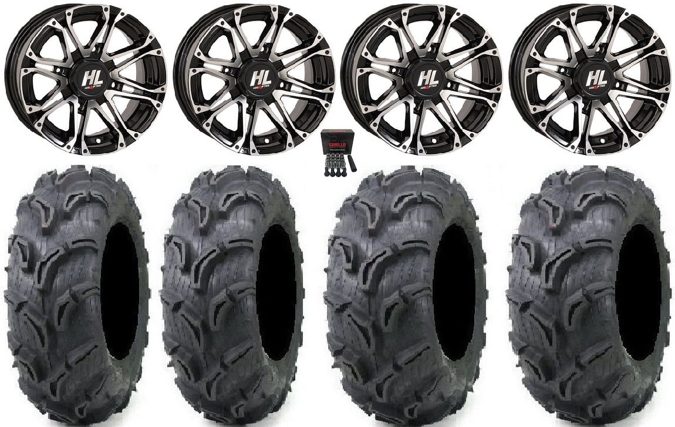 High Lifter HL3 14" Wheels Machined 30" Zilla Tires Honda Foreman ...