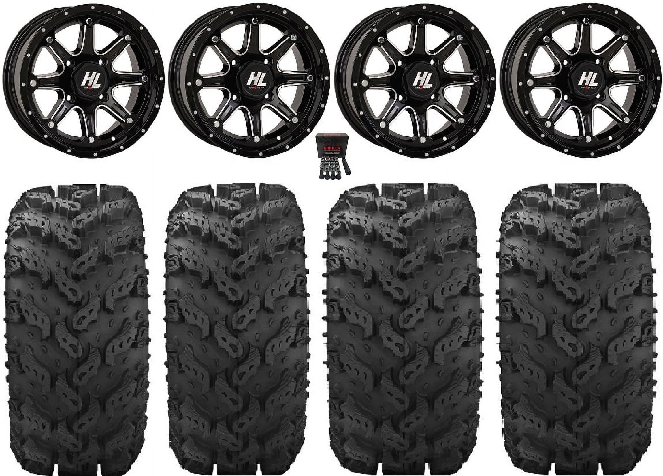 High Lifter HL4 12" Wheels Machined 25" Reptile Tires Polaris Ranger XP ...