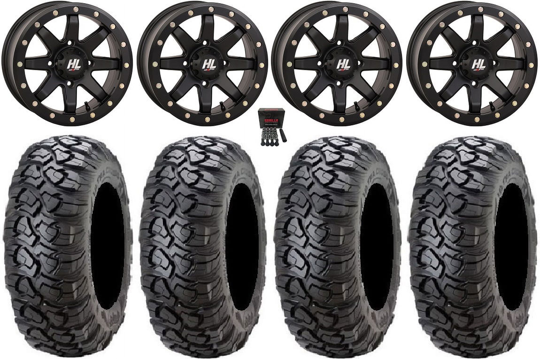 High Lifter HL9 Bdlk 15" Wheels Bk 32" Ultracross Tires Polaris RZR XP ...