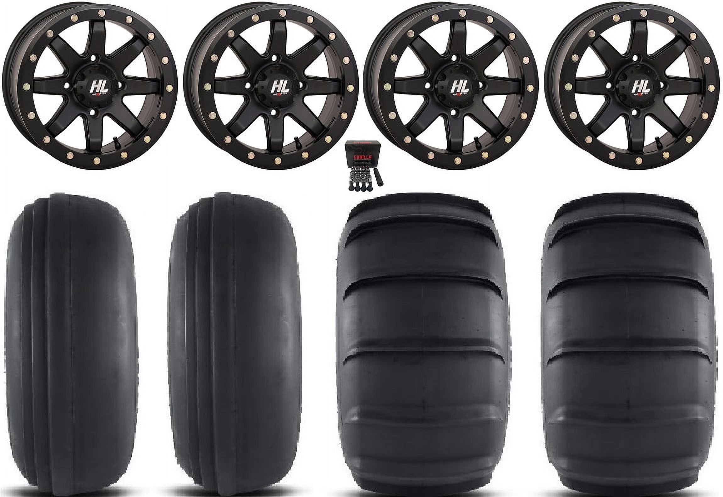 High Lifter HL9 Bdlk 15" Wheels Bk 33" Sand Slinger Tires Can-Am ...