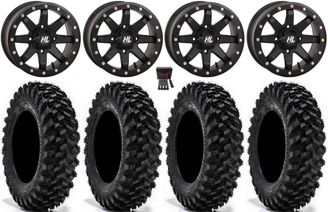 High Lifter HL9 Bdlk 15" Wheels Bk 35" Warrior XT Tires Sportsman RZR ...