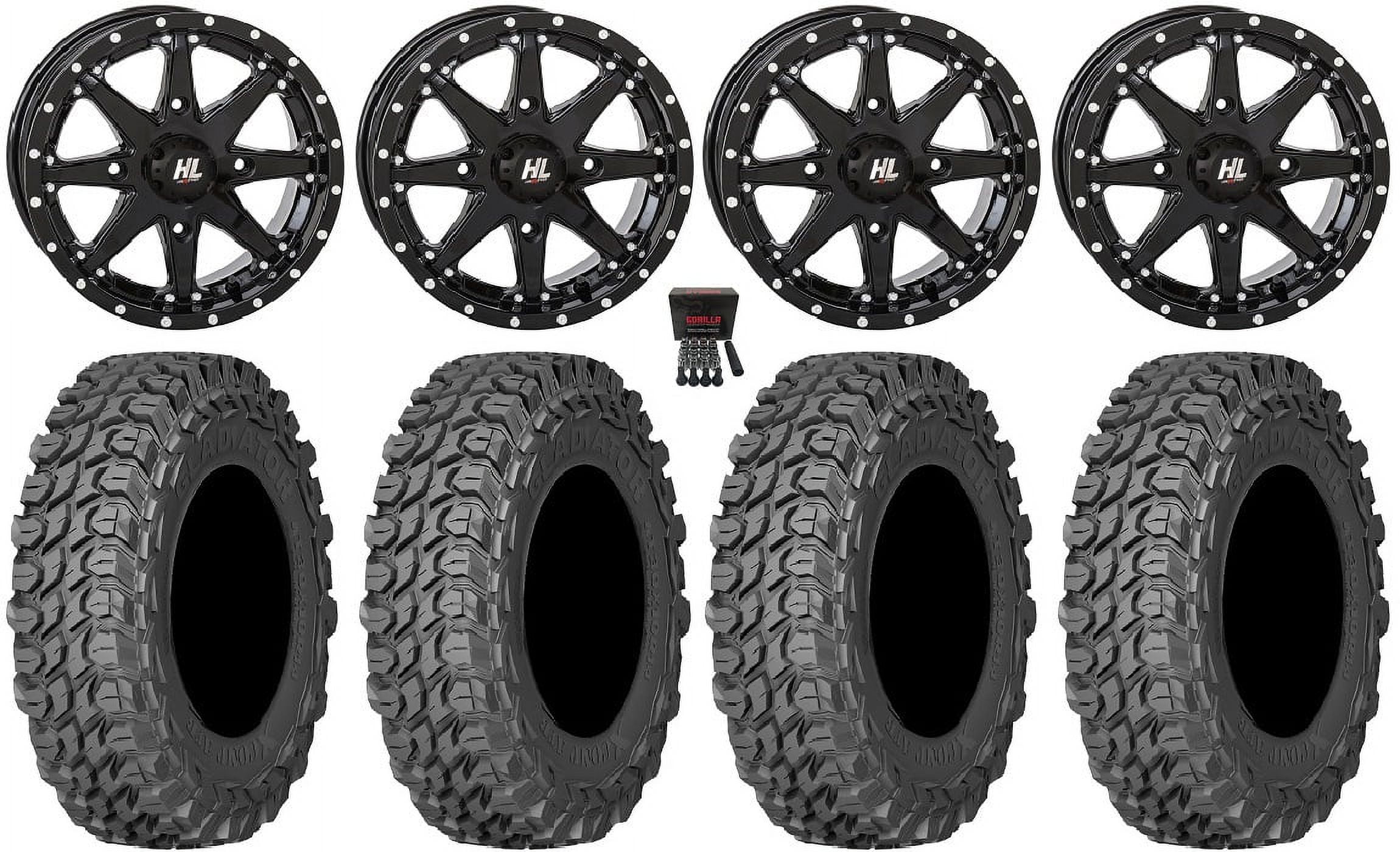 High Lifter HL9 Bdlk 15" Wheels Bk 6+1 32" X Comp ATR Tires Can-Am ...
