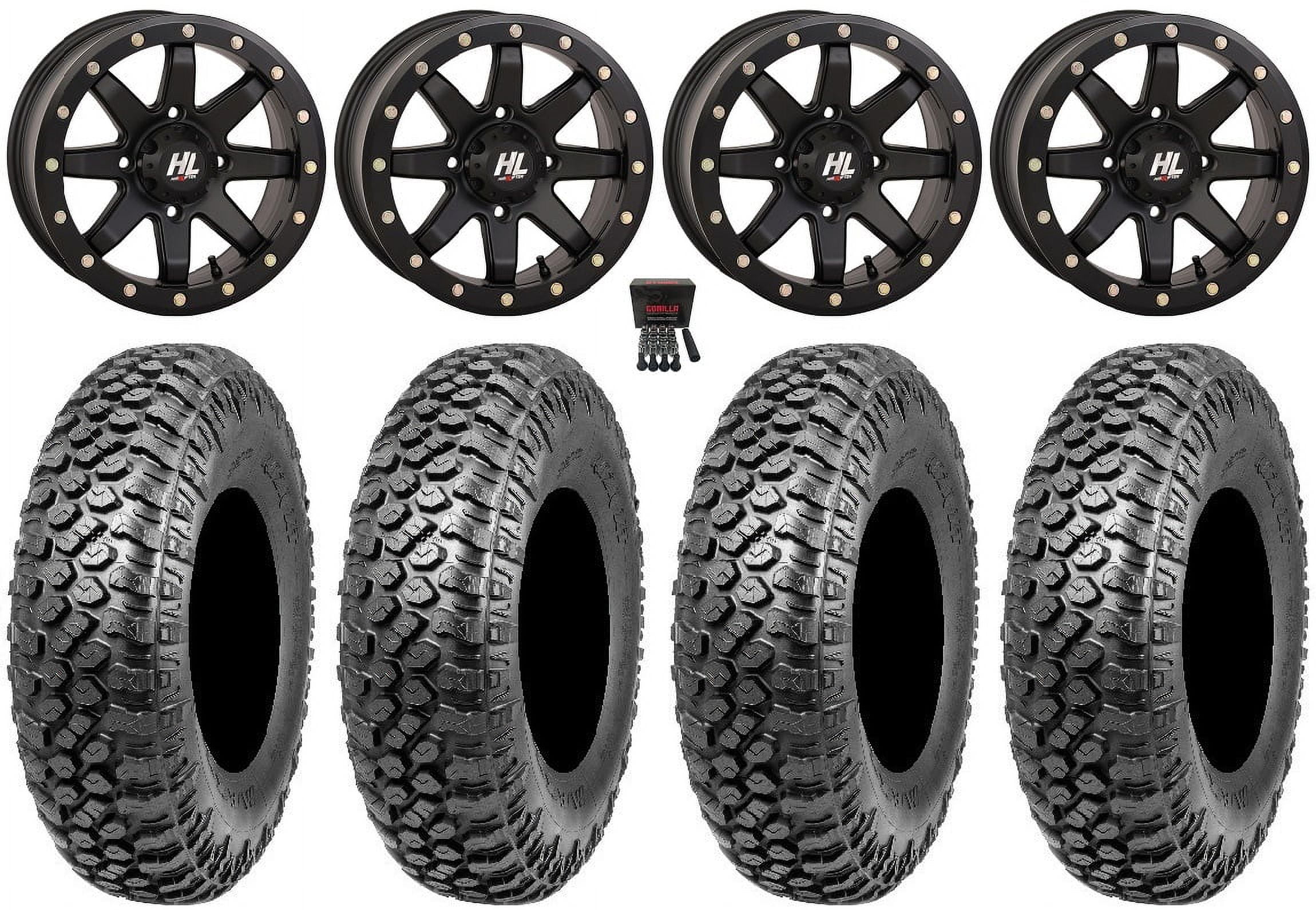 High Lifter HL9 Beadlock 14" Wheels Bk 30" RAZR XT Tires Polaris RZR XP ...