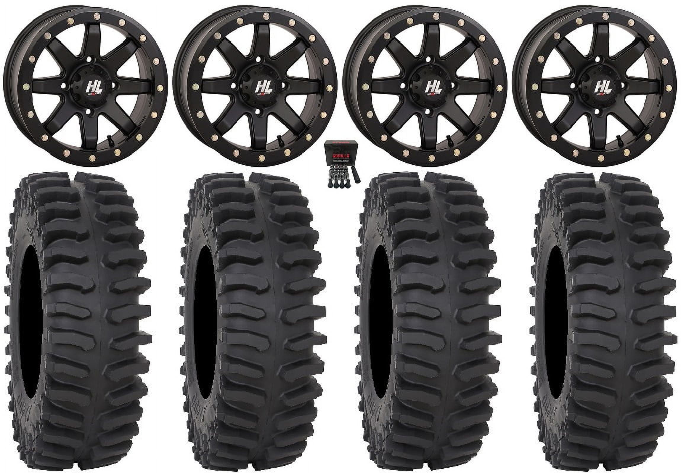 High Lifter HL9 Beadlock 14" Wheels Bk 30" XT400 Tires Can-Am Maverick ...