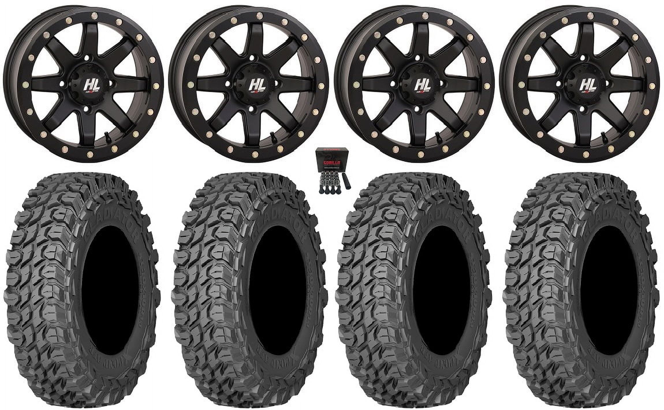 High Lifter HL9 Beadlock 14" Wheels Bk 32" X Comp ATR Tires Can-Am ...
