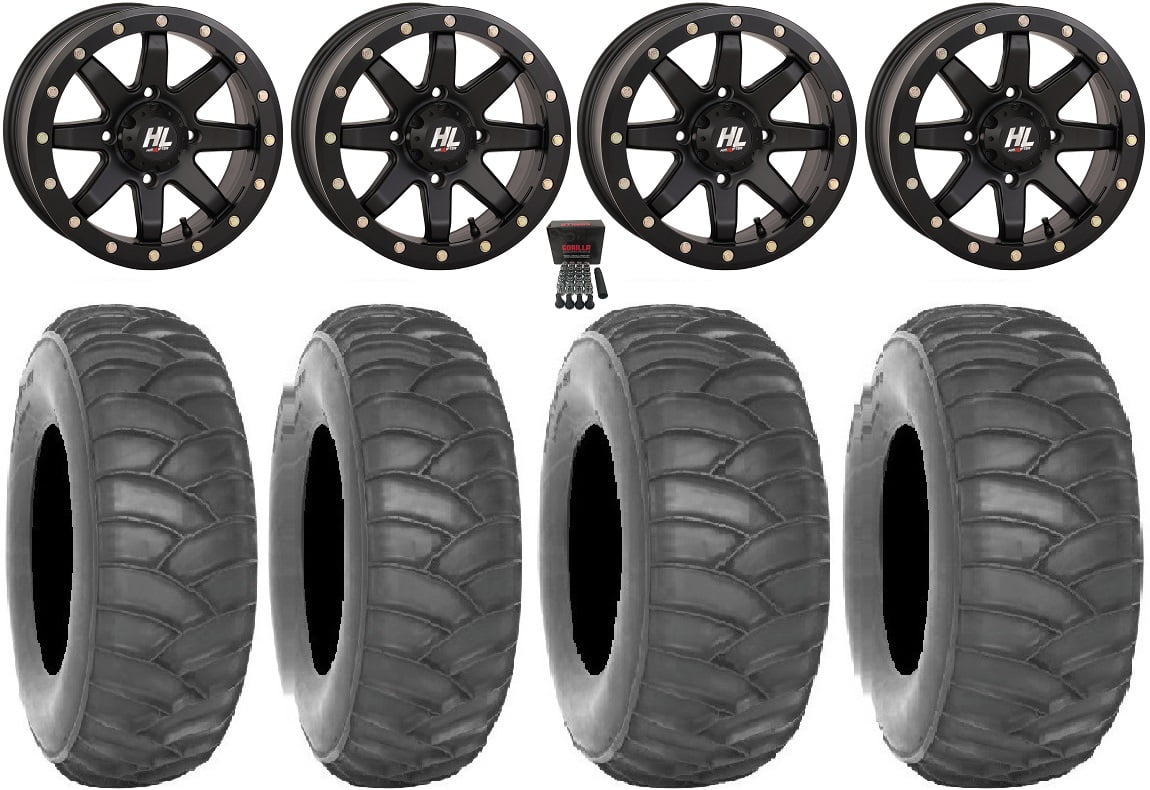 High Lifter HL9 Beadlock 15" Wheels Black 35" SS360 Tires Polaris RZR ...