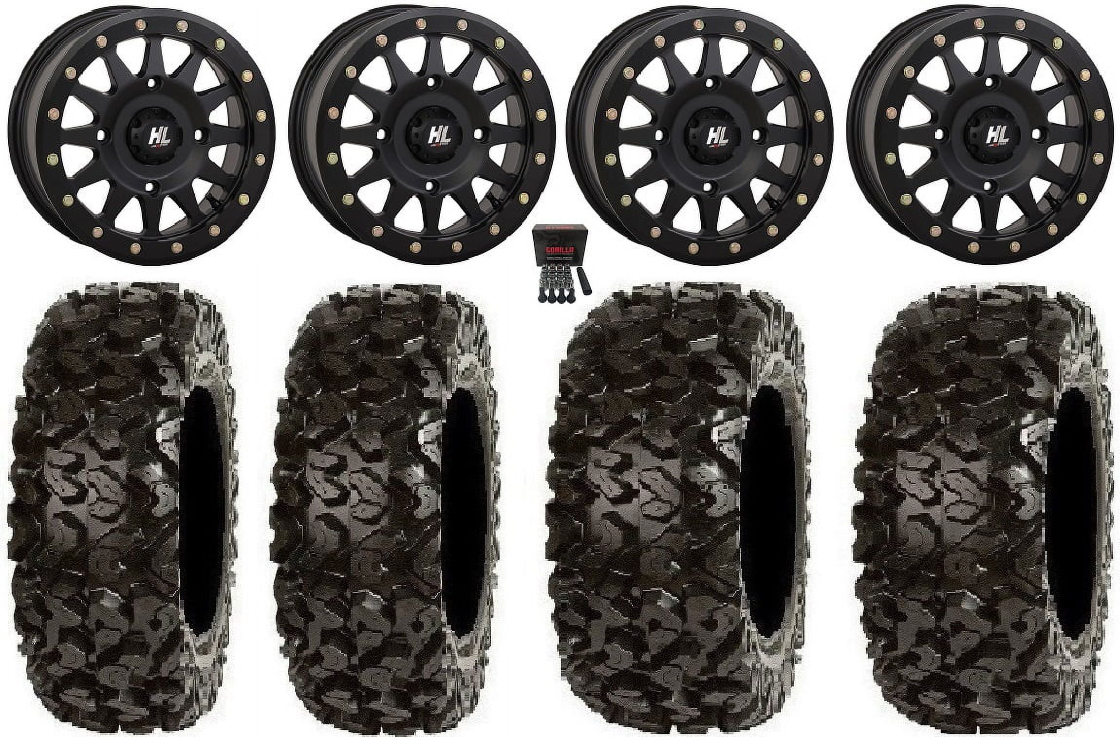 High Lifter HLA1 Bdlk 14" Wheels Bk 26" Rip Saw Tires Sportsman RZR ...