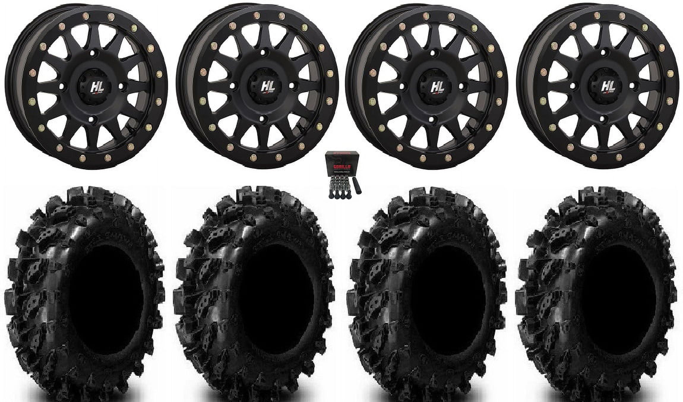 High Lifter HLA1 Bdlk 14" Wheels Bk 29.5" Swamp Lite Tires Can-Am ...