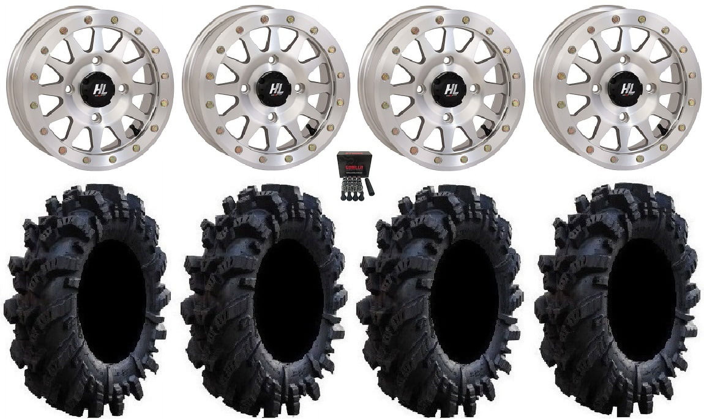 High Lifter HLA1 Bdlk 14" Wheels Mh 28" Intimidator Tires Sportsman RZR ...