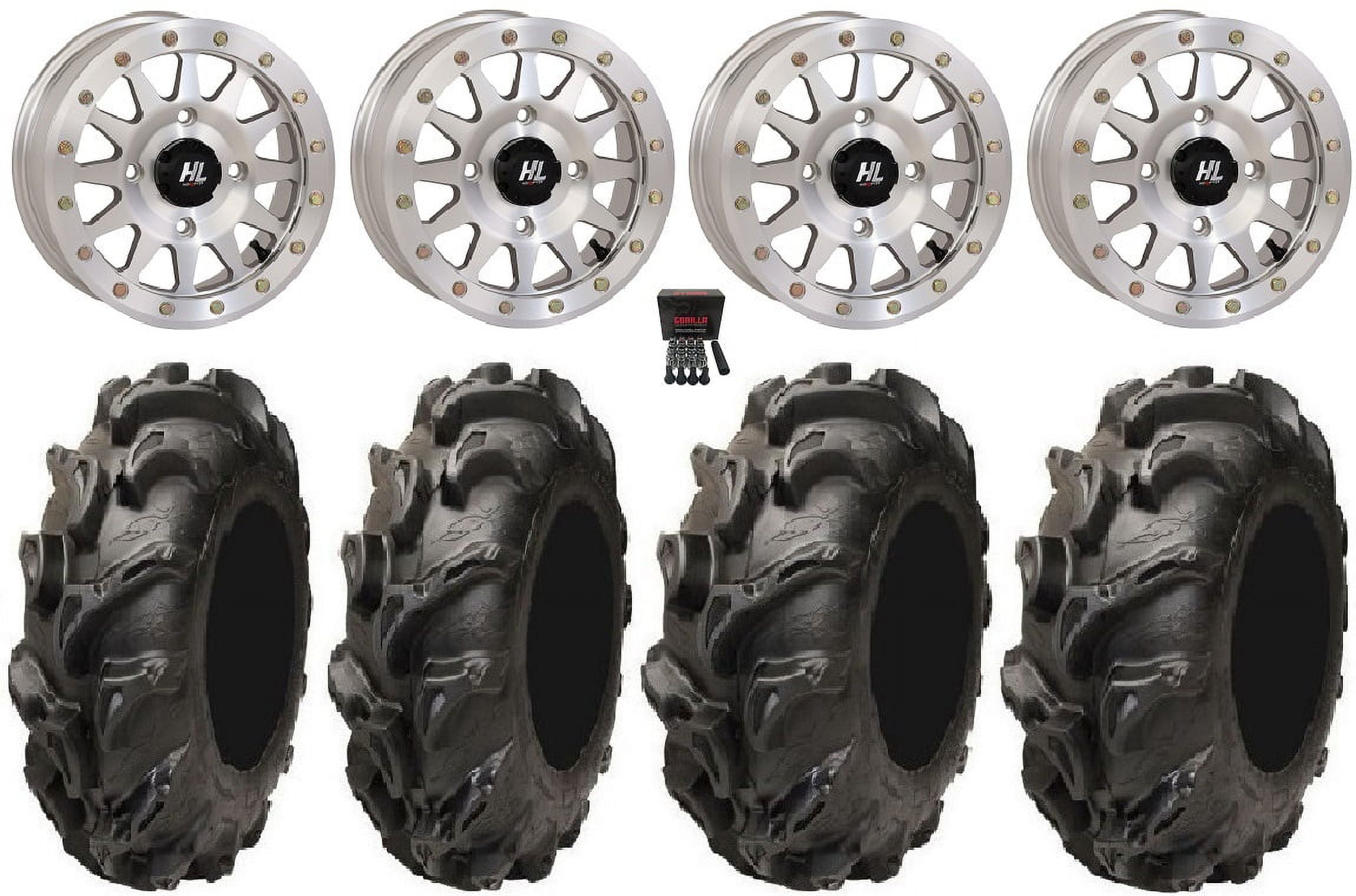 High Lifter HLA1 Bdlk 14" Wheels Mh 28" Mega Mayhem Tires Sportsman RZR ...