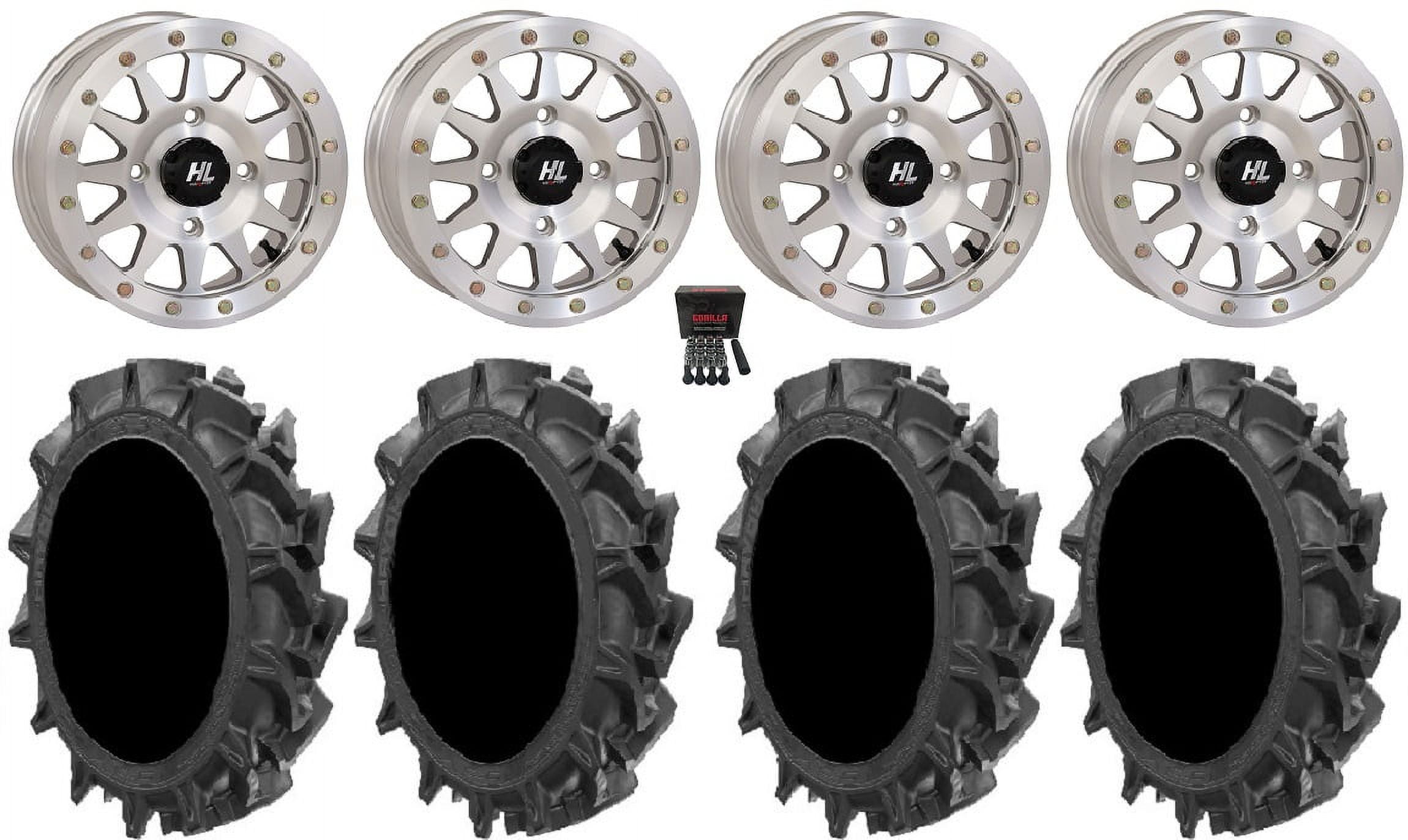 High Lifter HLA1 Bdlk 14" Wheels Mh 28" MotoHavok Tires Can-Am ...