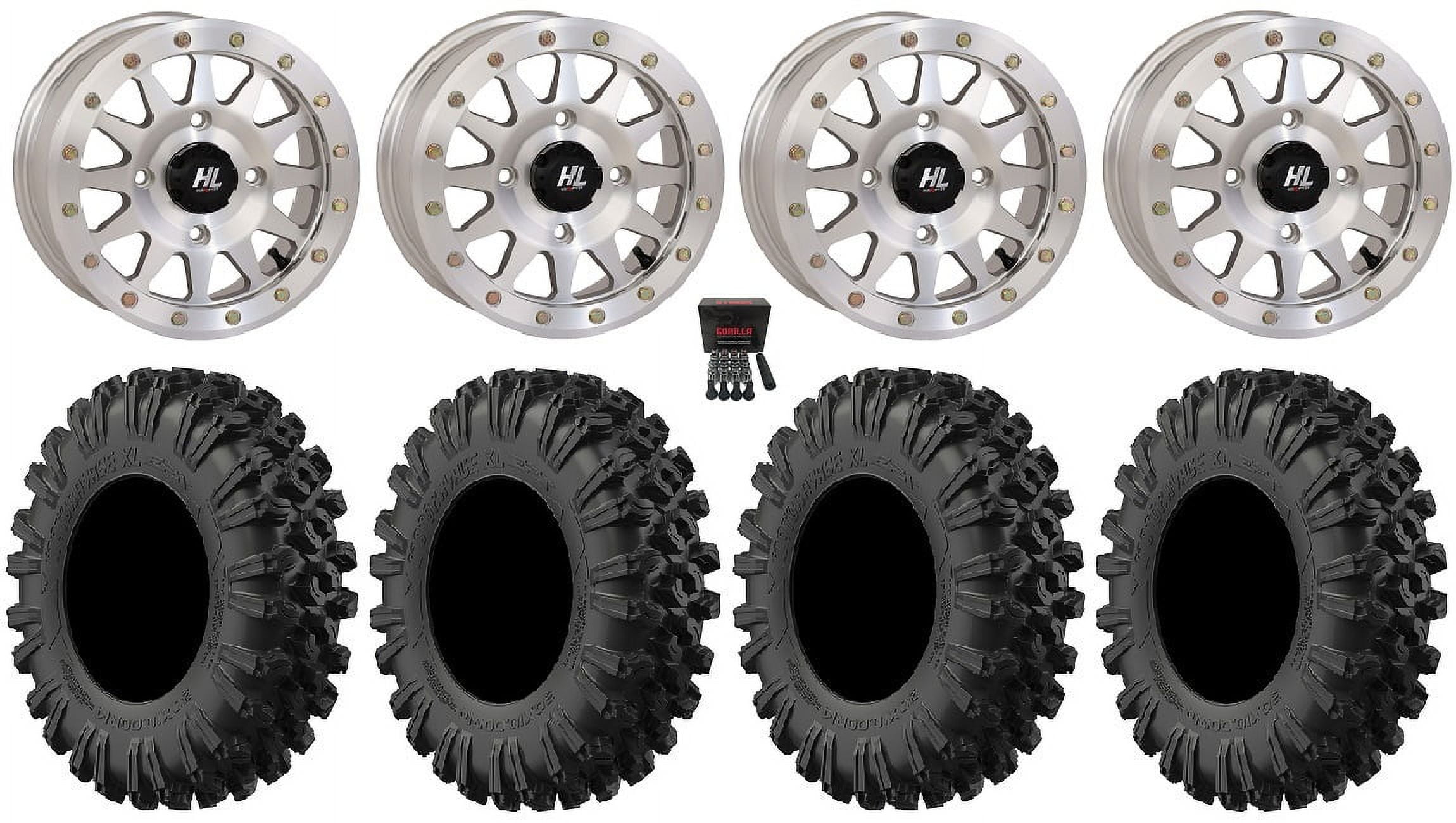 High Lifter HLA1 Bdlk 14" Wheels Mh 28" MotoRavage XL Tires Can-Am ...