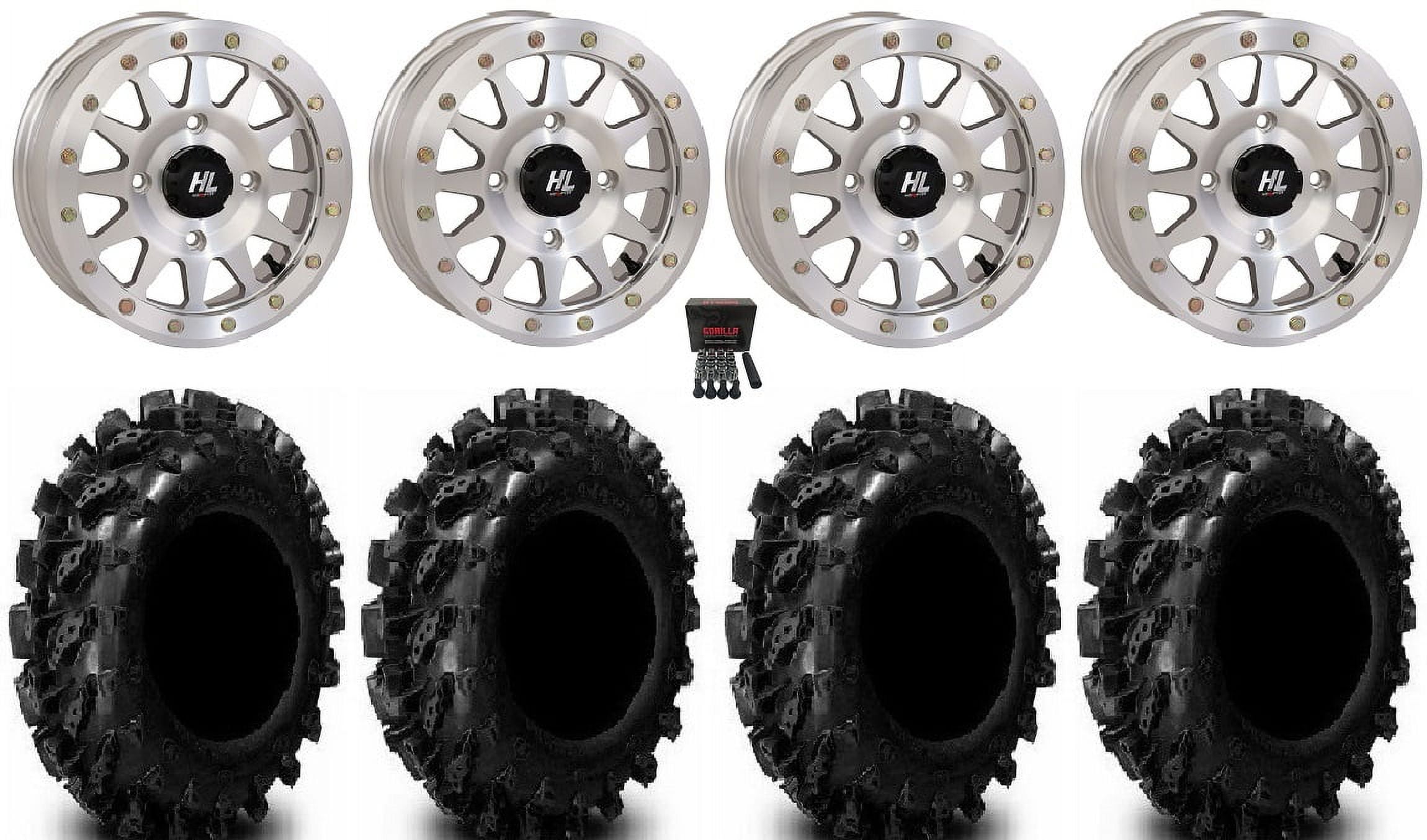 High Lifter HLA1 Bdlk 14" Wheels Mh 29.5" Swamp Lite Tires Can-Am ...