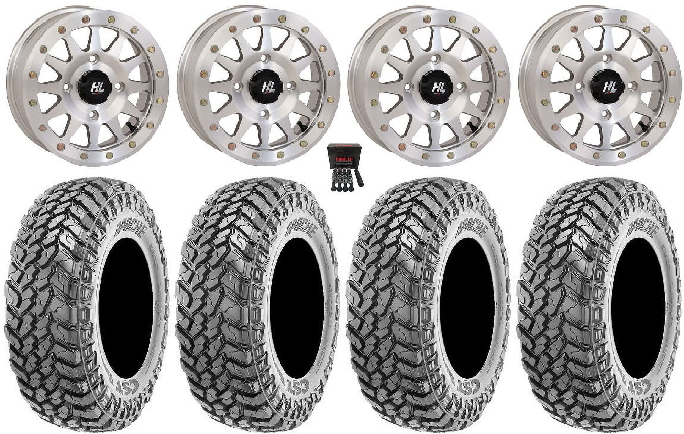 High Lifter HLA1 Bdlk 14" Wheels Mh 32" Apache Tires Sportsman RZR ...