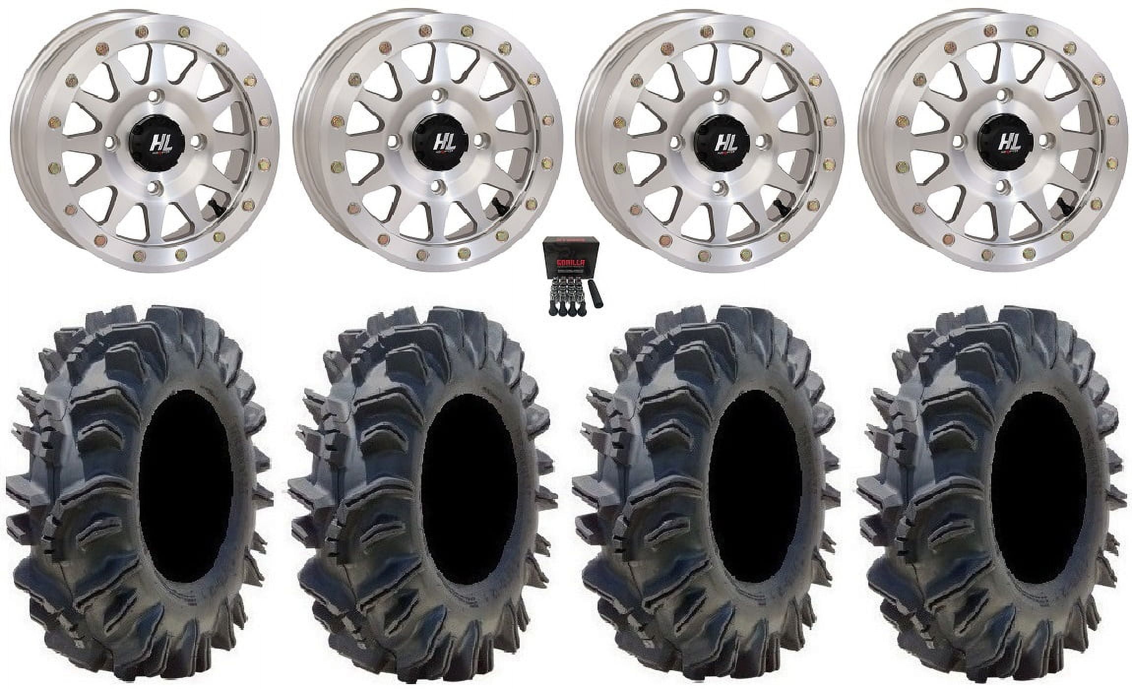 High Lifter HLA1 Bdlk 14" Wheels Mh 32" Terminator Tires Polaris RZR XP ...