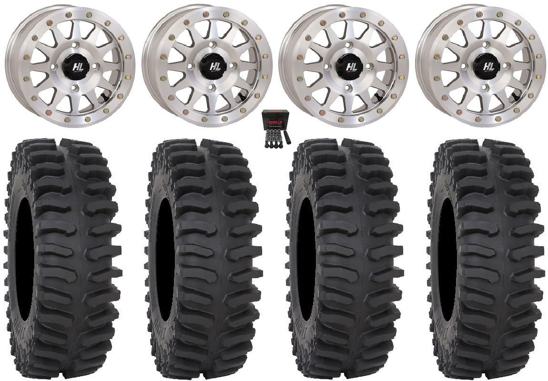 High Lifter HLA1 Bdlk 14" Wheels Mh 32" XT400 Tires Can-Am Maverick X3 ...