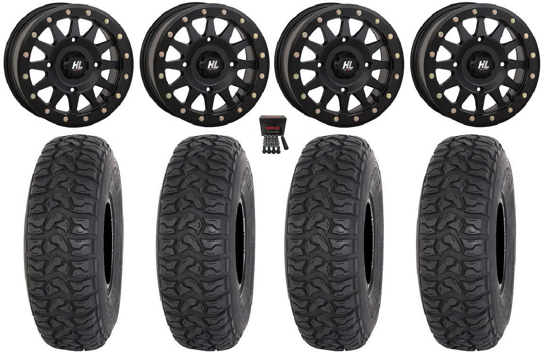 High Lifter HLA1 Bdlk 15" Wheels Bk 32" Chicane LT Tires Sportsman RZR ...