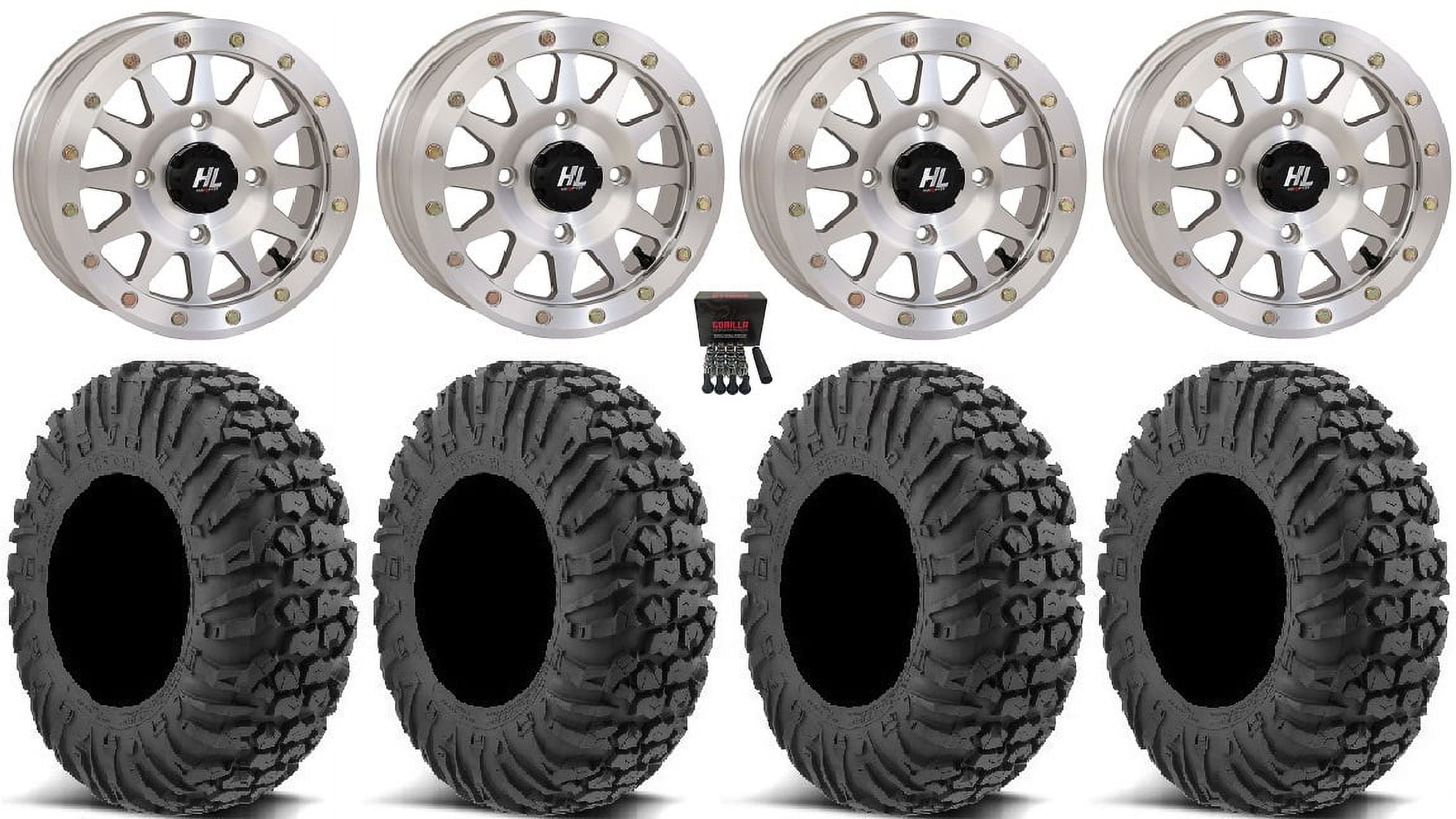High Lifter HLA1 Bdlk 15" Wheels Mh 30" MotoVator Tires Polaris RZR XP ...