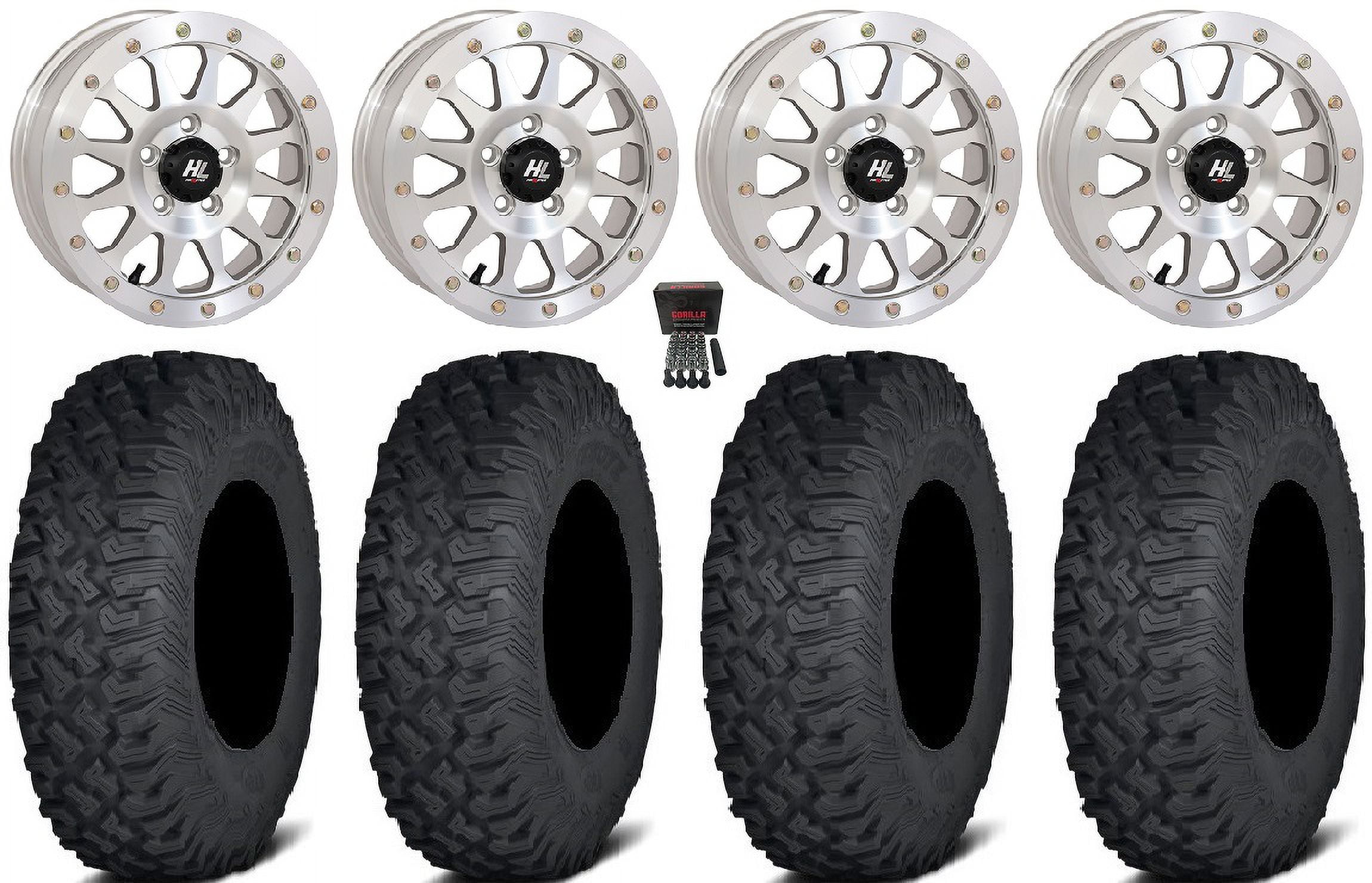 High Lifter HLA1 Bdlk 15" Wheels Mh 32" Coyote Tires Polaris RZR Turbo ...