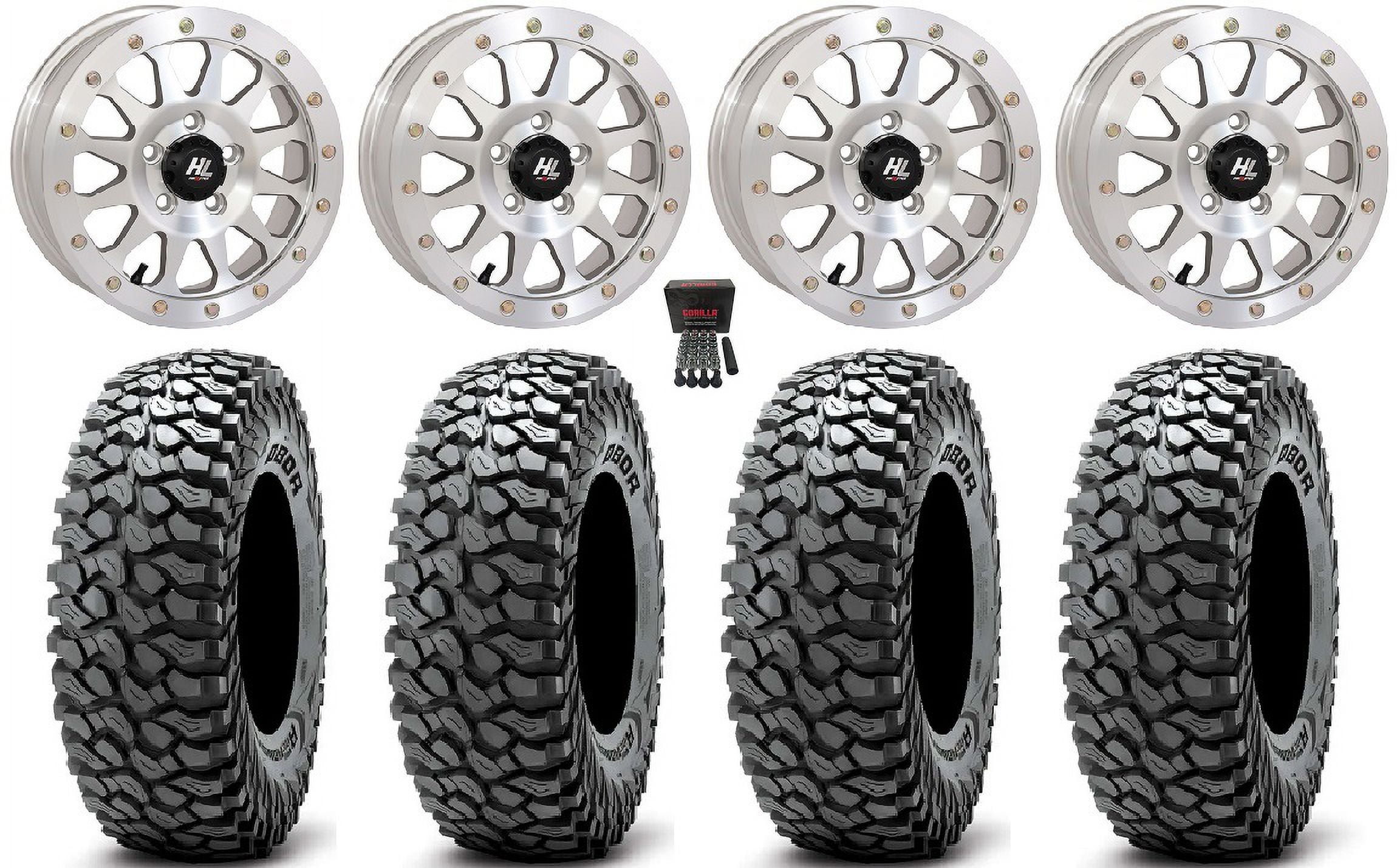 High Lifter HLA1 Bdlk 15" Wheels Mh 32" RocScraper Tires Polaris RZR ...