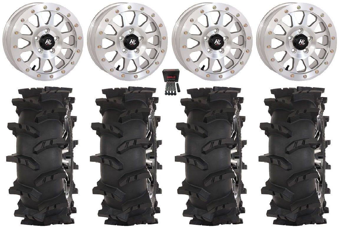 High Lifter HLA1 Bdlk 15" Wheels Mh 33" Outlaw Max Tires Polaris RZR ...