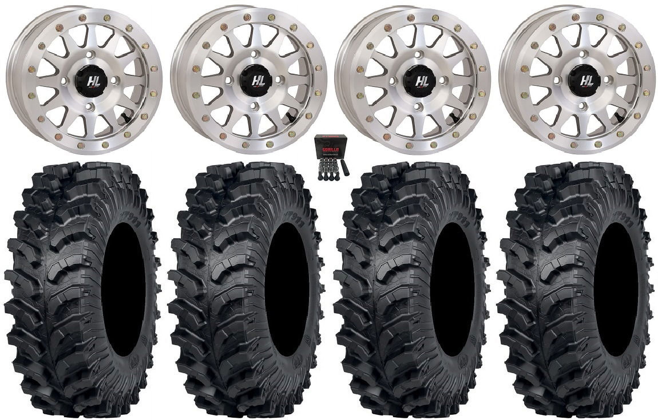 High Lifter HLA1 Beadlock 15" Wheels Machined 30" MT911 Tires Polaris RZR XP 1000 / PRO XP ...