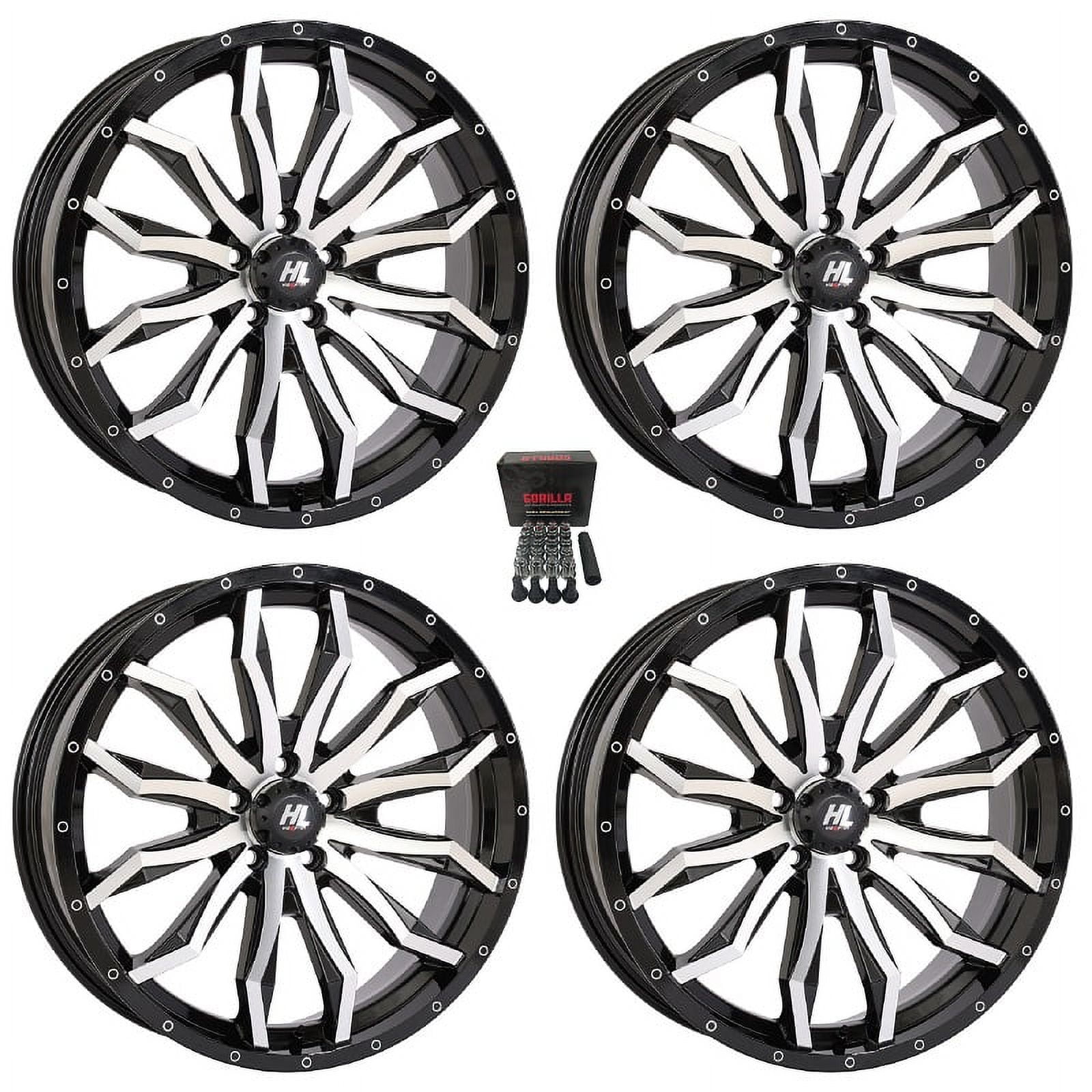 High Lifter by STI HL21 24" Wheels Machined Polaris RZR Turbo R & Pro R ...