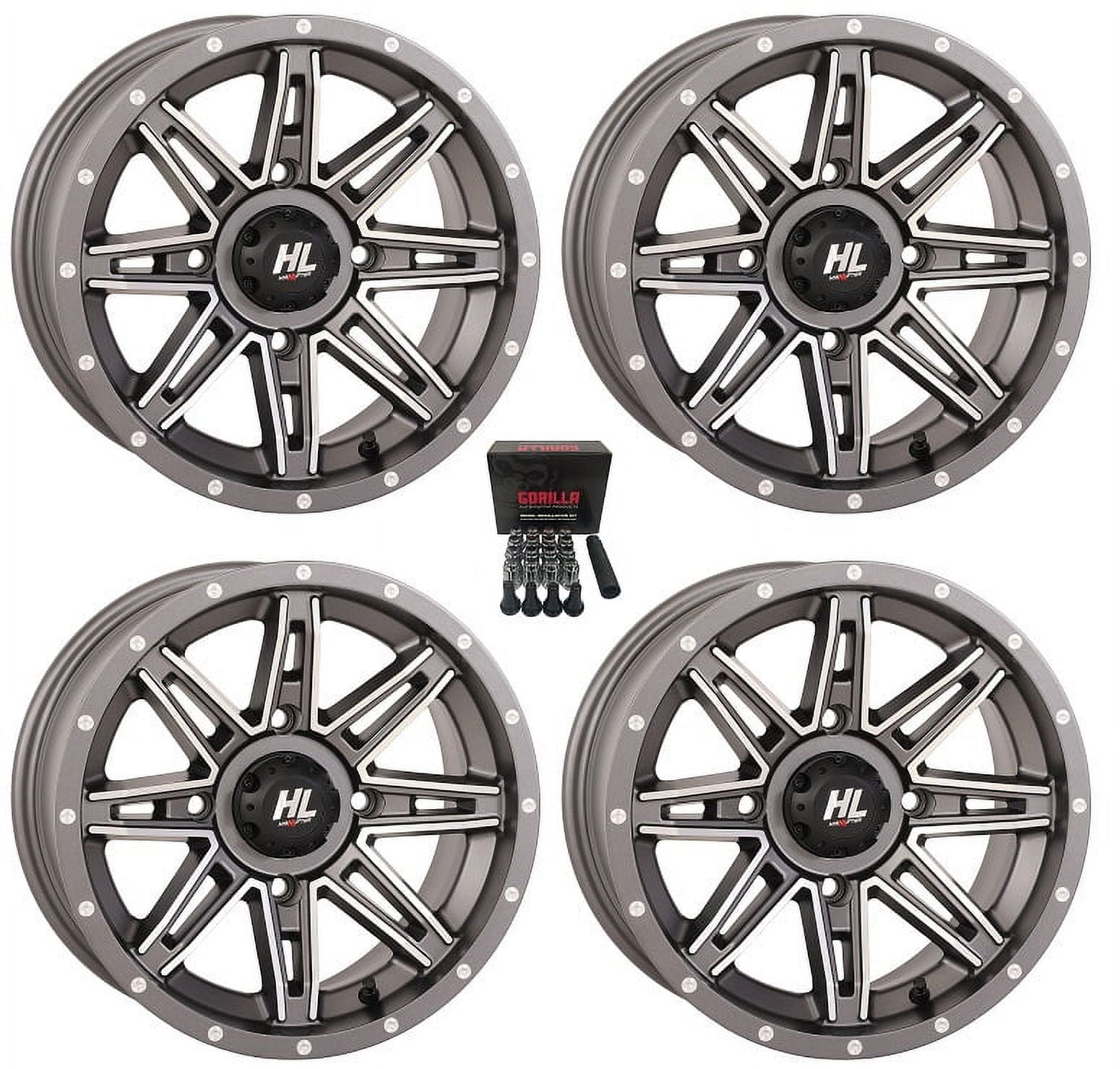 High Lifter by STI HL22 14" Wheels Gunmetal Can-Am Commander Maverick ...