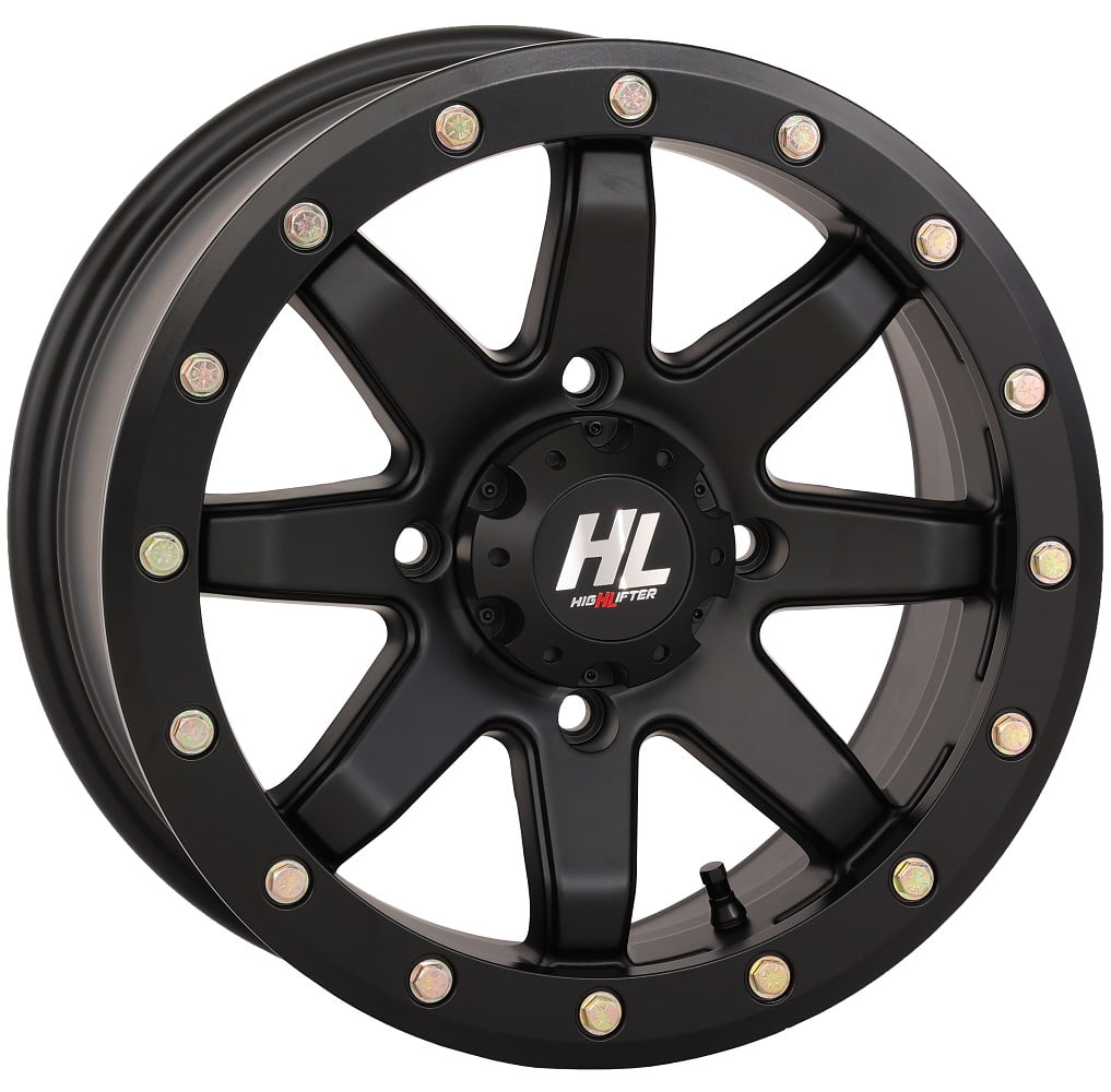 High Lifter by STI HL9 Beadlock 14x10 Wide UTV Wheel - Matte Black (4/ ...