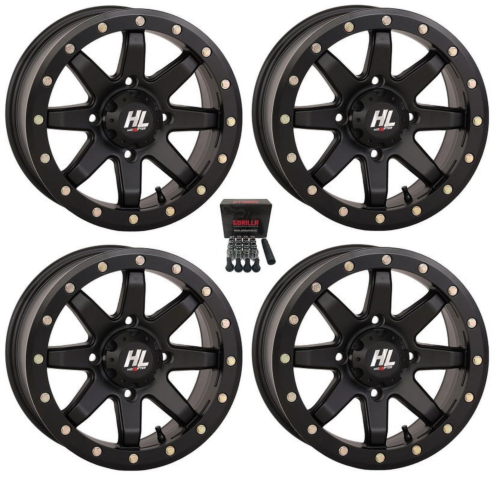 High Lifter by STI HL9 Beadlock 15x10 Wide Wheels Black Polaris RZR ...
