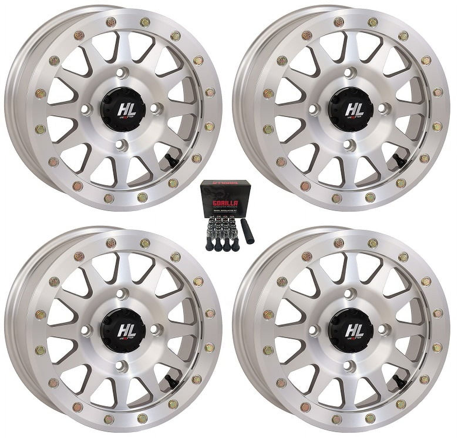 High Lifter by STI HLA1 Beadlock 14" Wheels Machined Can-Am Commander ...