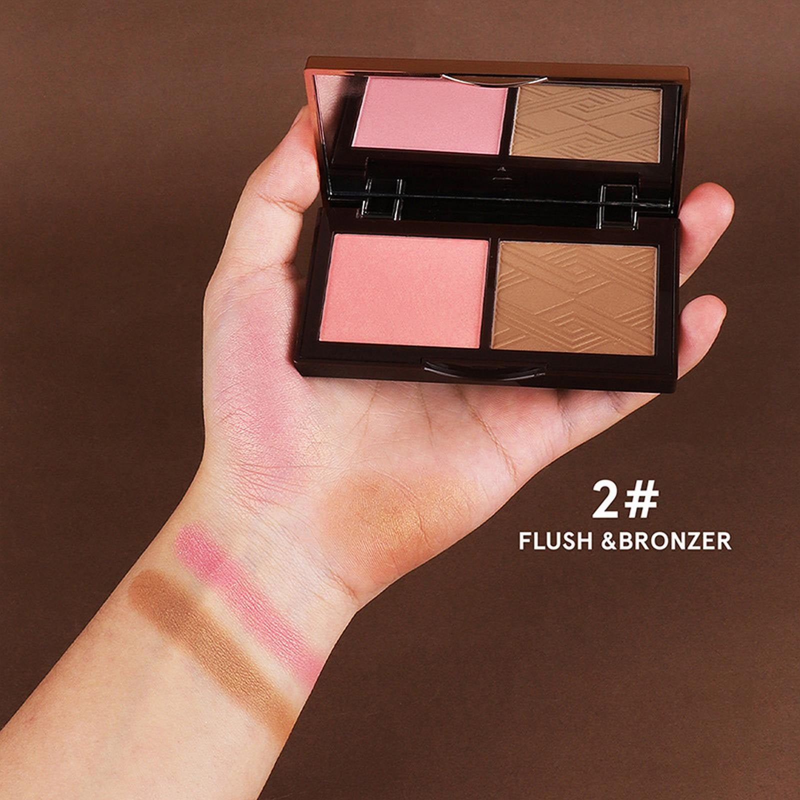 High Light Two Tone Makeup : Nude Natural Milk Tea Orange Long Lasting ...