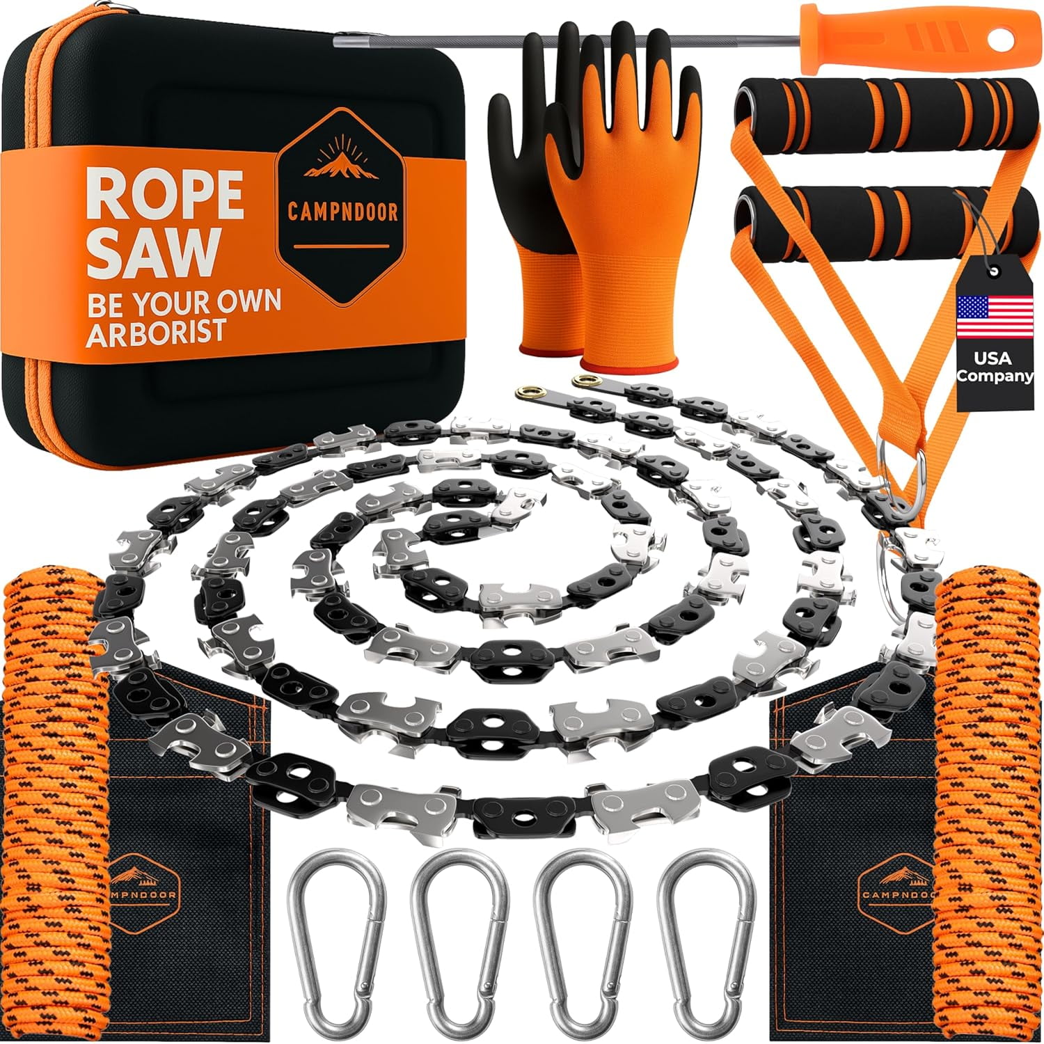 High Limb Rope Saw 53 In - Zero Effort 360 Chain Sharp Manual Tree ...