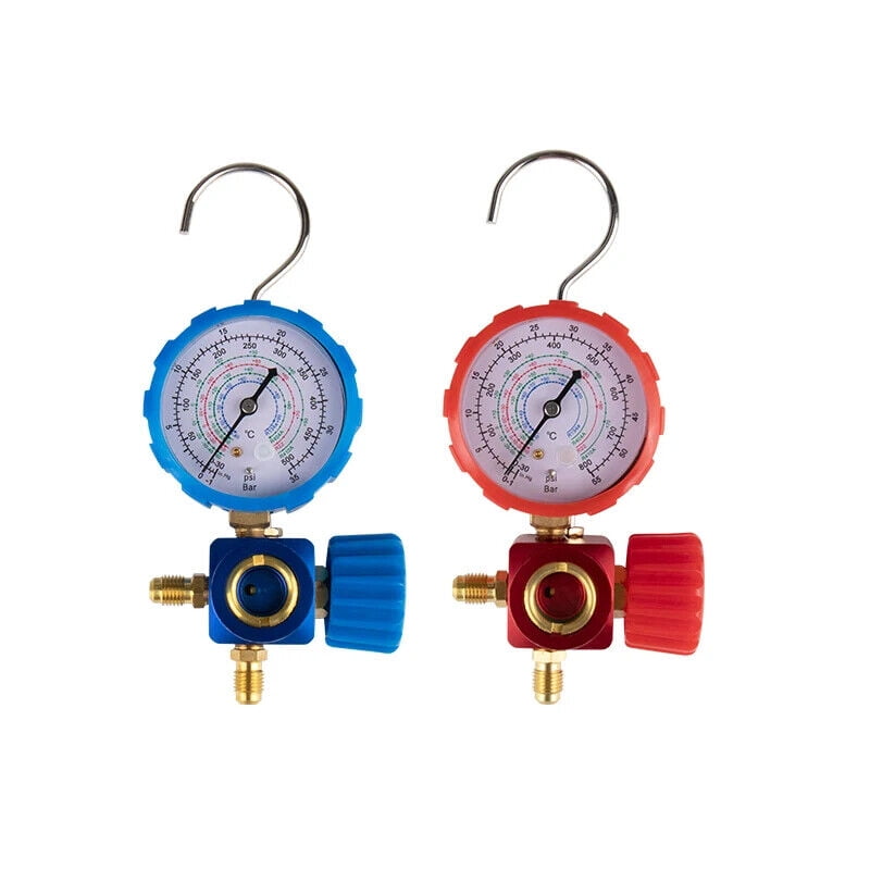 High Low Side Manifold Gauge R134a R404a R22 R410a Manometer Valve Air ...