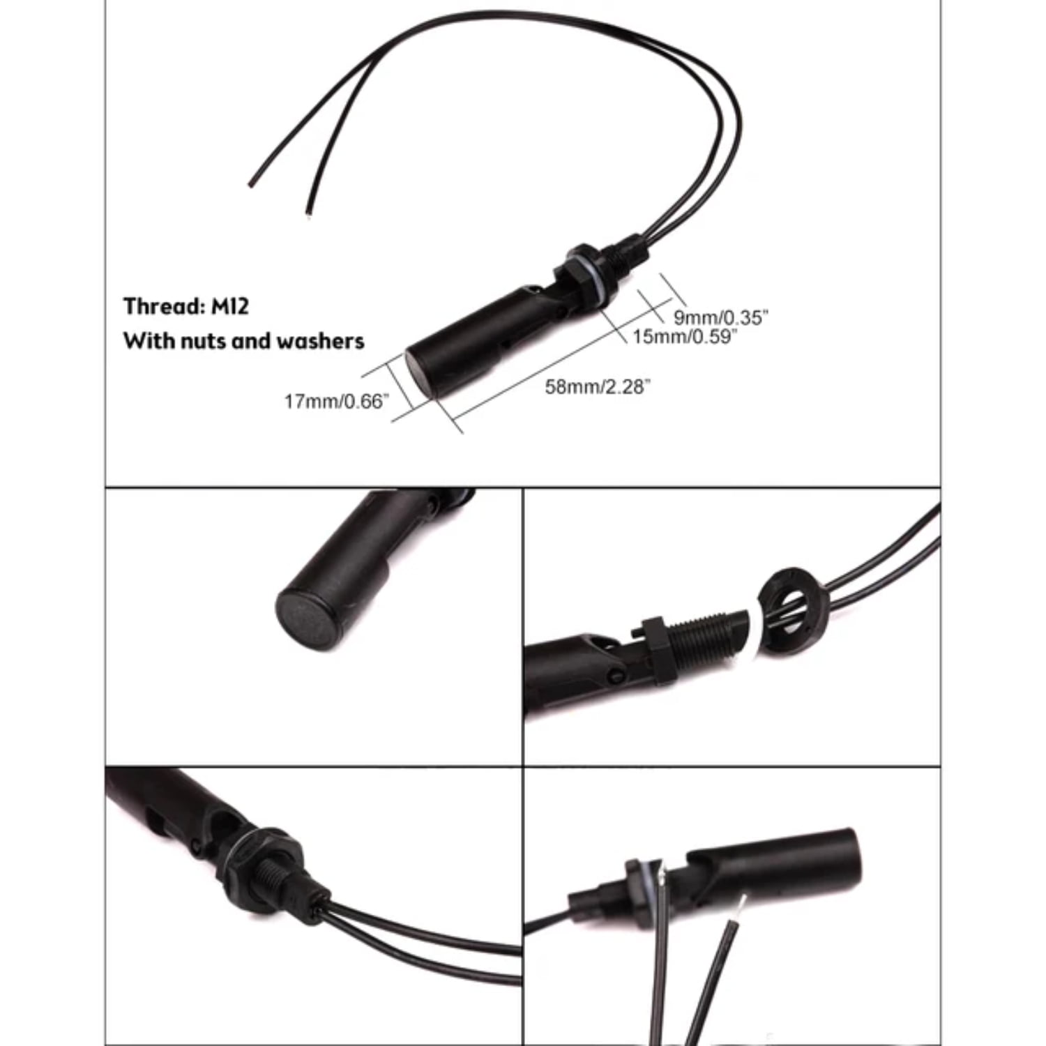 High Low Voltage AC/DC Horizontal Liquid Water Level Sensor 10W/50W ...