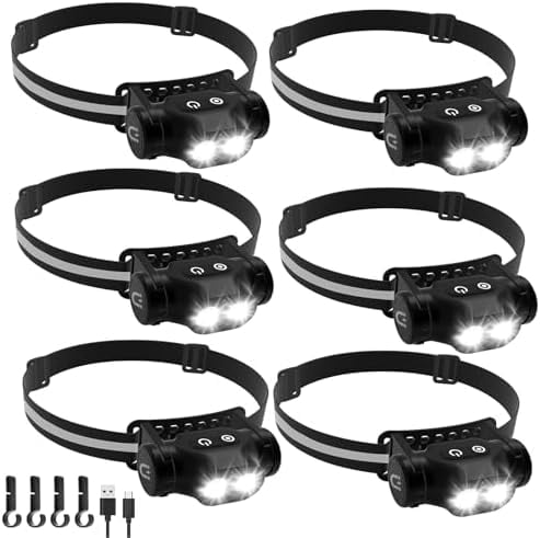 High Lumens Rechargeable Magnetic LED Headlamp for Camping, Hiking ...