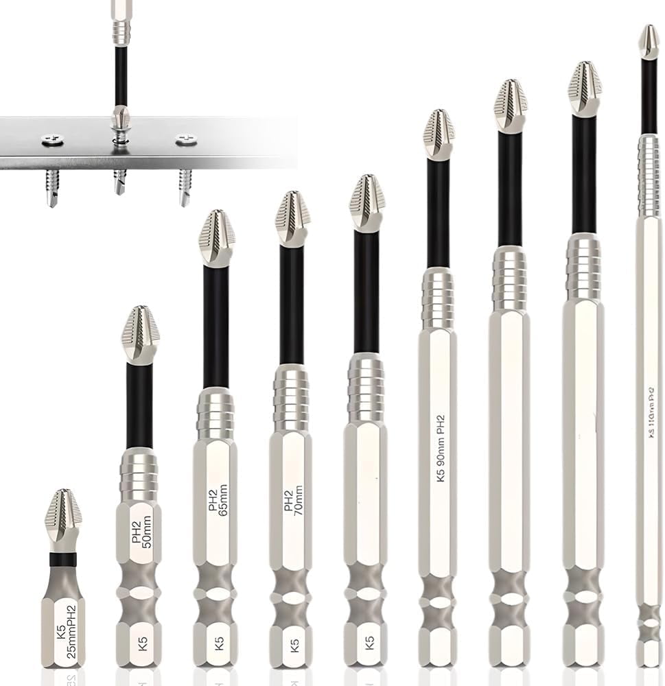 High Magnetic Screwdriver Drill Bit Set, 2025 New Anti Slip Magnetic Electric Screwdriver Set ...