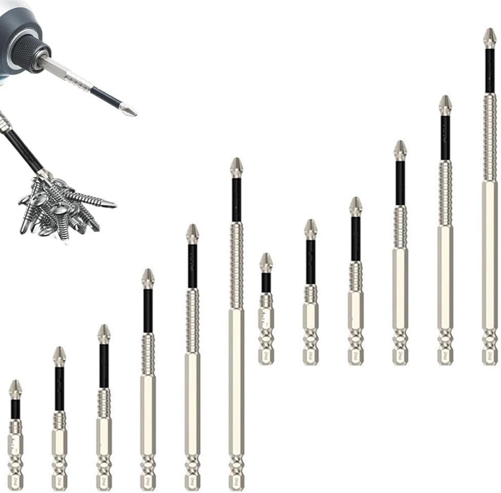 High-Magnetic Screwdriver Drill Bit Set, 6PCS Anti-Slip Magnetic ...