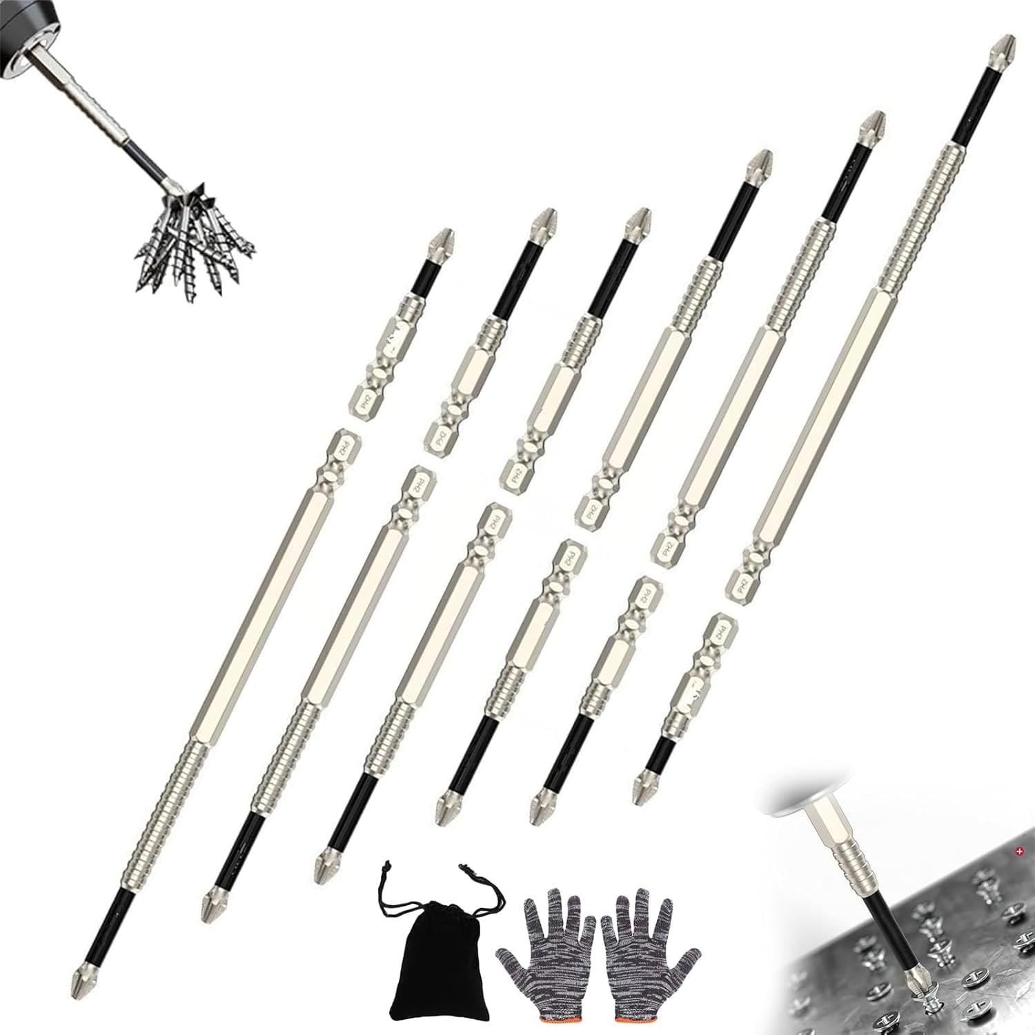 High-Magnetic Screwdriver Drill Bit Set - Strong Magnetic Durability ...