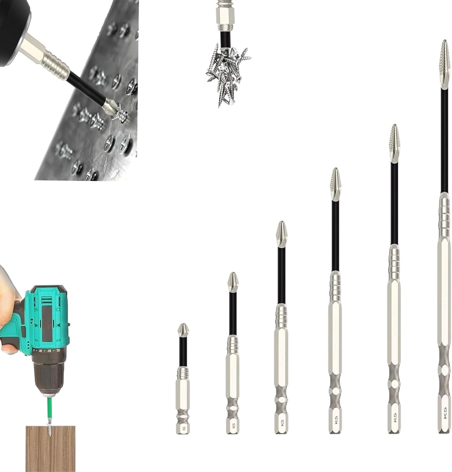 High-Magnetic Screwdriver Drill Bit Set,Strong Magnetic Durability ...