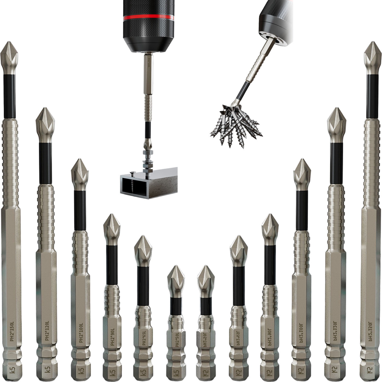 High-Magnetic Screwdriver Drill Bit, Strong Magnetic Durability ...