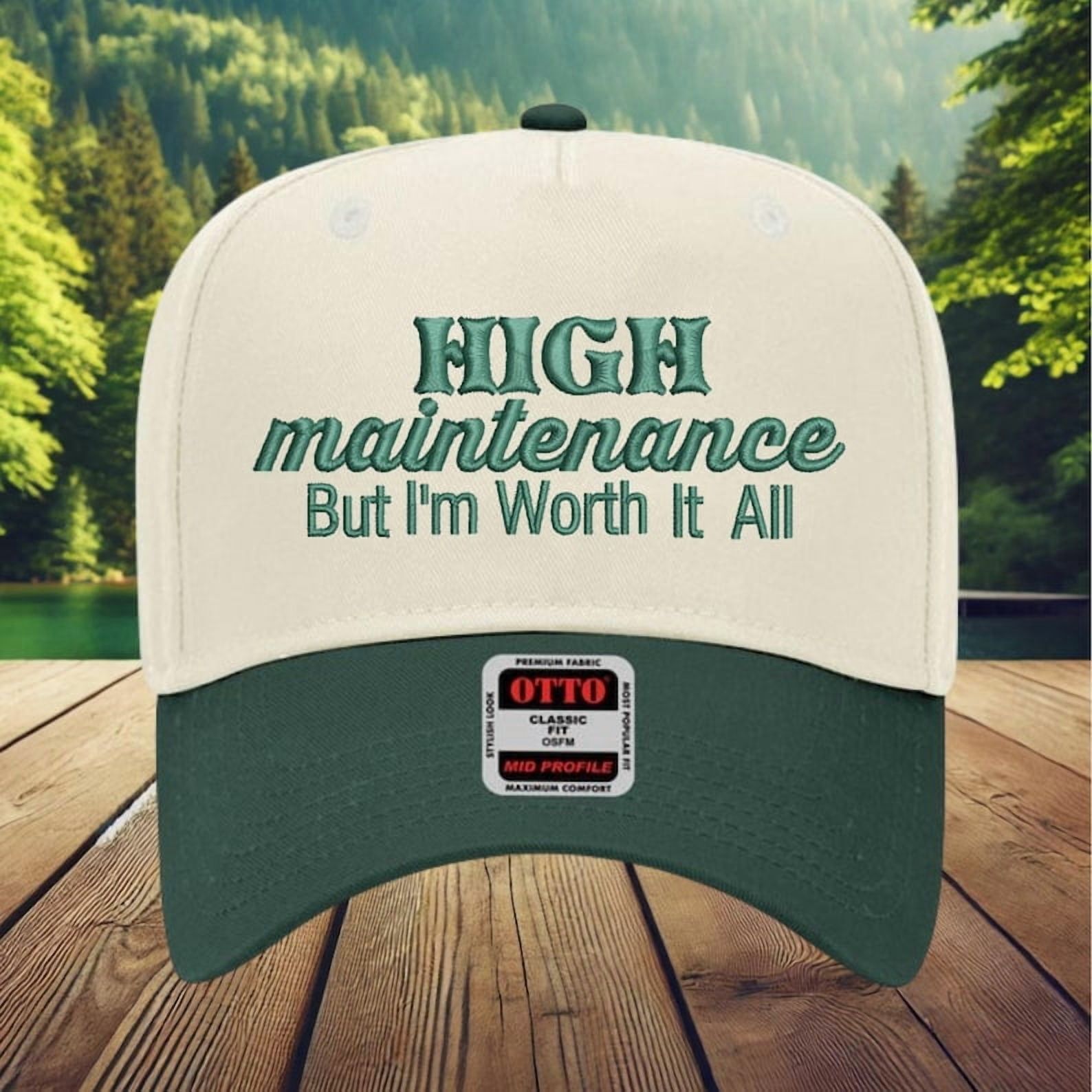 High Maintenance Trucker Hat, Embroidered Trucker Hat,Funny Sassy Cap ...