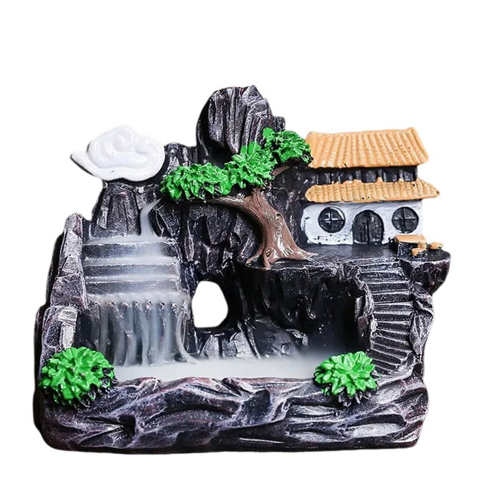 High Mountain Flowing Waterfall Backflow Incense Burner Home Fragrance ...