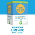 High Noon Lime Vodka Hard Seltzer, 4 Pack, 12 fl oz Single Serve Cans ...