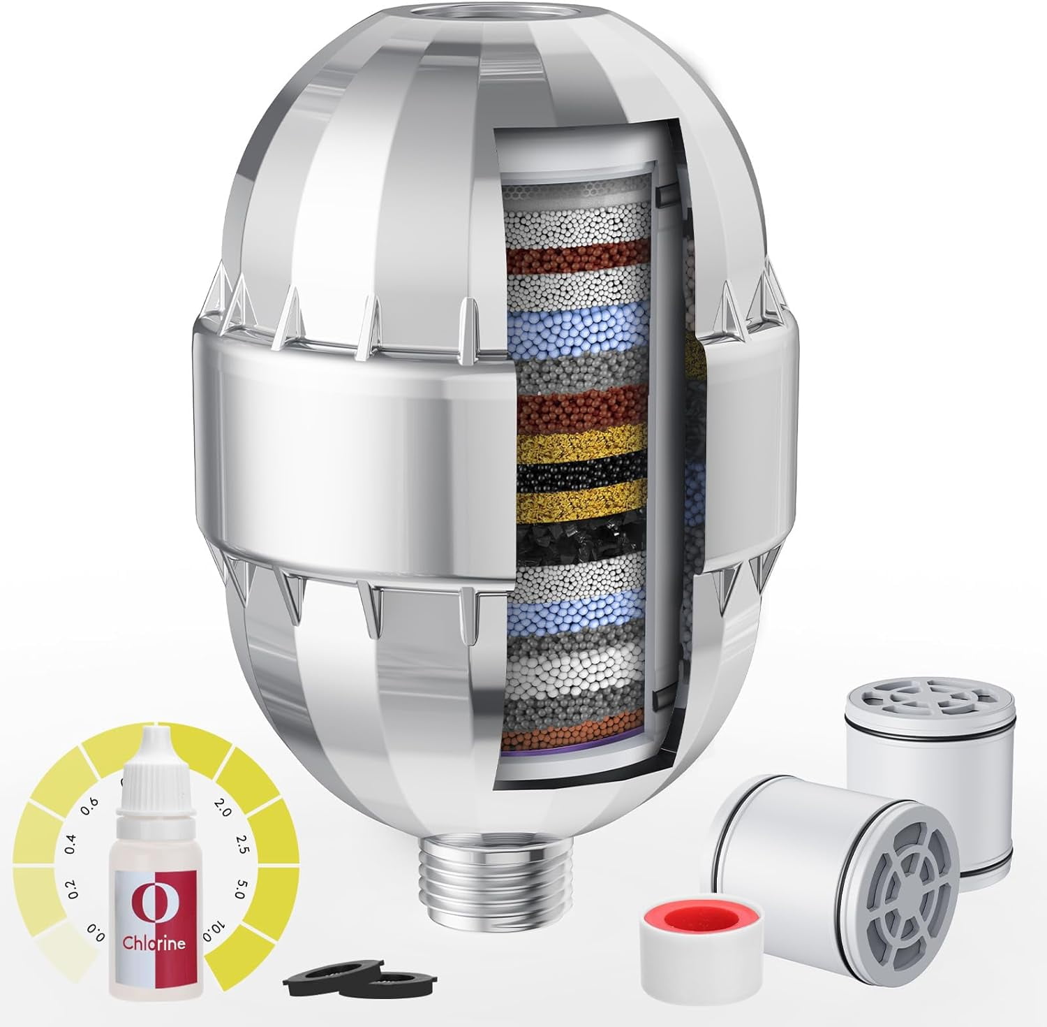 High Output Shower Filter For Hard Water 25 Stage Filter to Remove ...