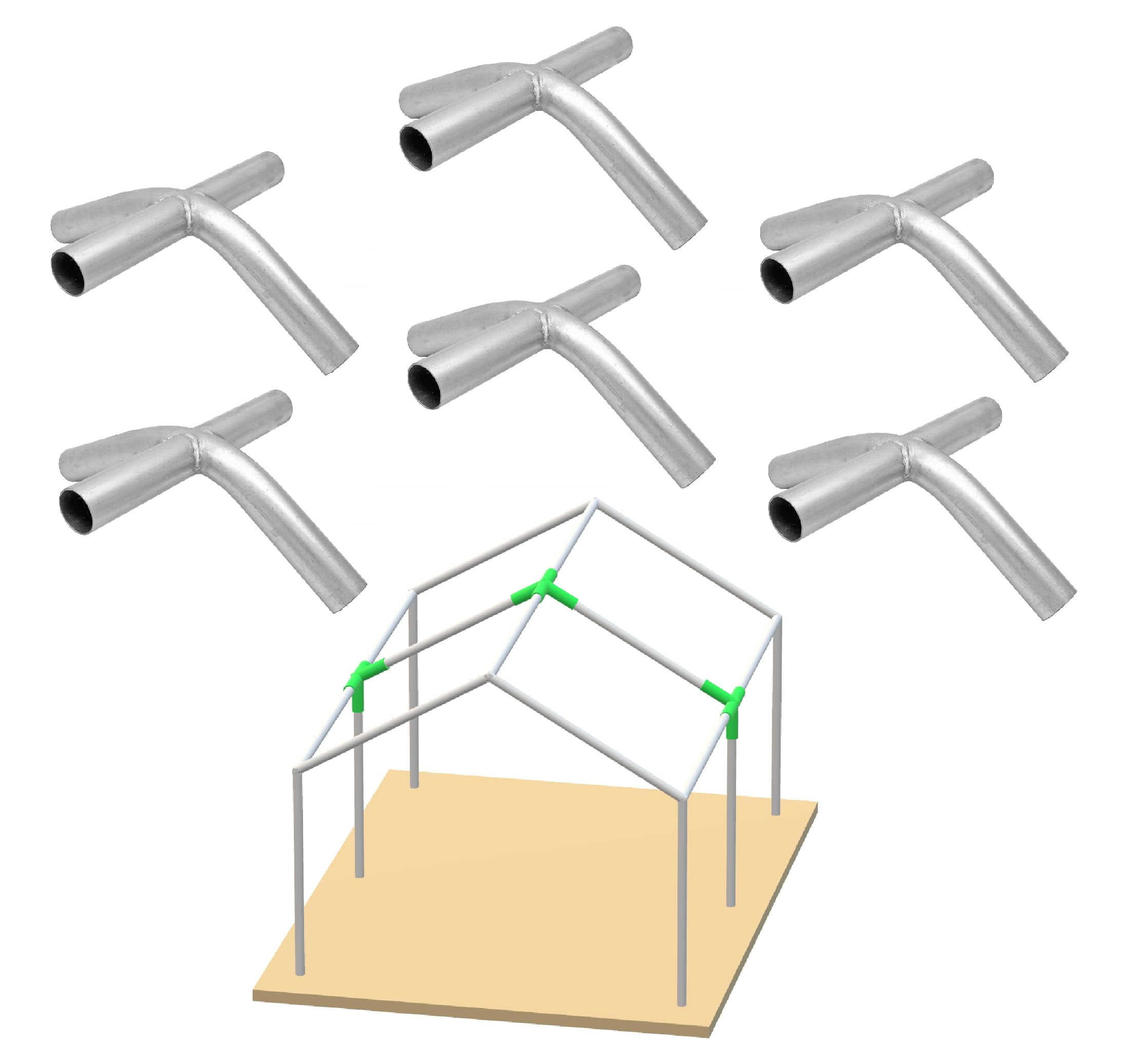 High Peak 1-3/8 Inch Canopy Connectors 3 Way 4 Way, Galvanized Steel ...
