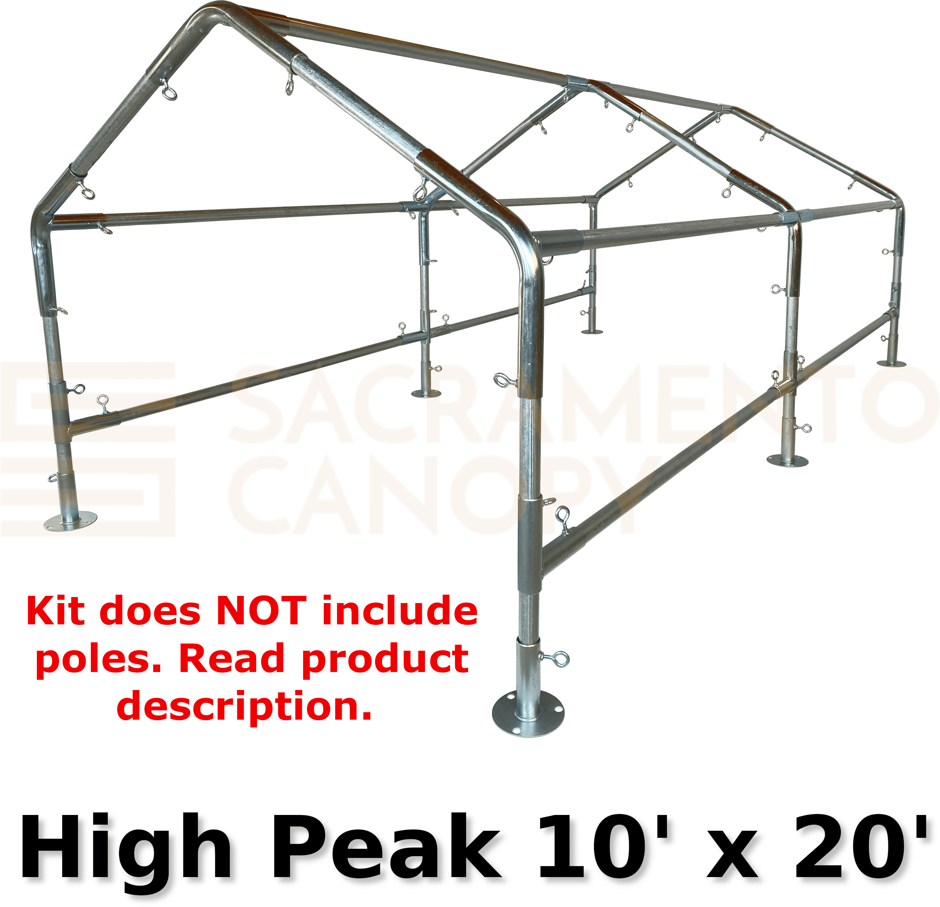 High Peak Canopy Fittings Kits 10 Wide DIY Greenhouse, RV & Boat ...