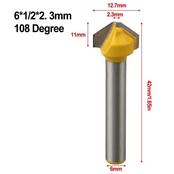 High Performance 108/135 Degree V shaped Chamfer Router Bit for ...