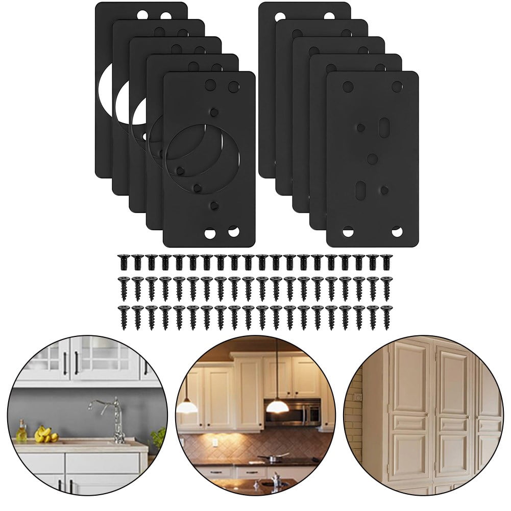 High Performance 10Pack Cabinet Hinge Repair Plates for Long Lasting ...